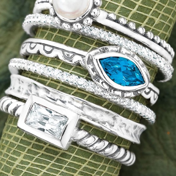 Silpada | Jewelry | Silpada Blue Stacking Ring | Poshmark